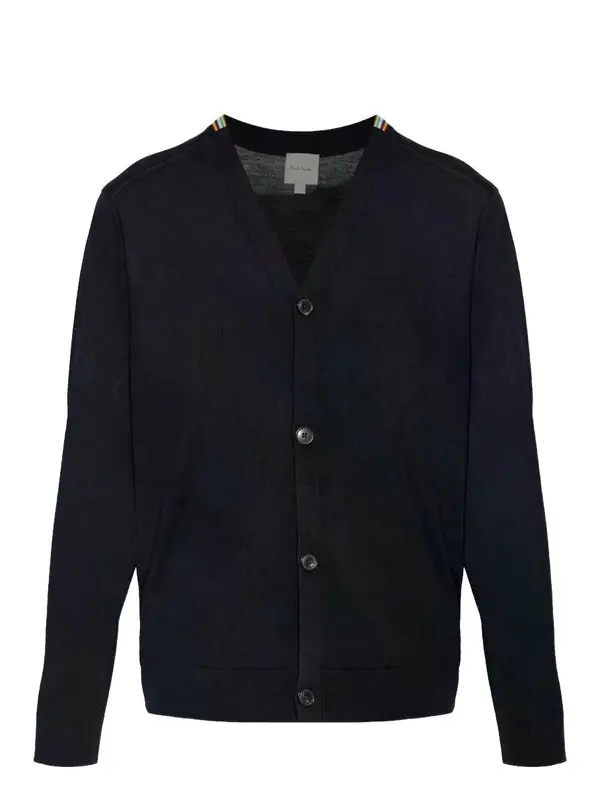 Paul Smith V-neck Wool Cardigan - Blue