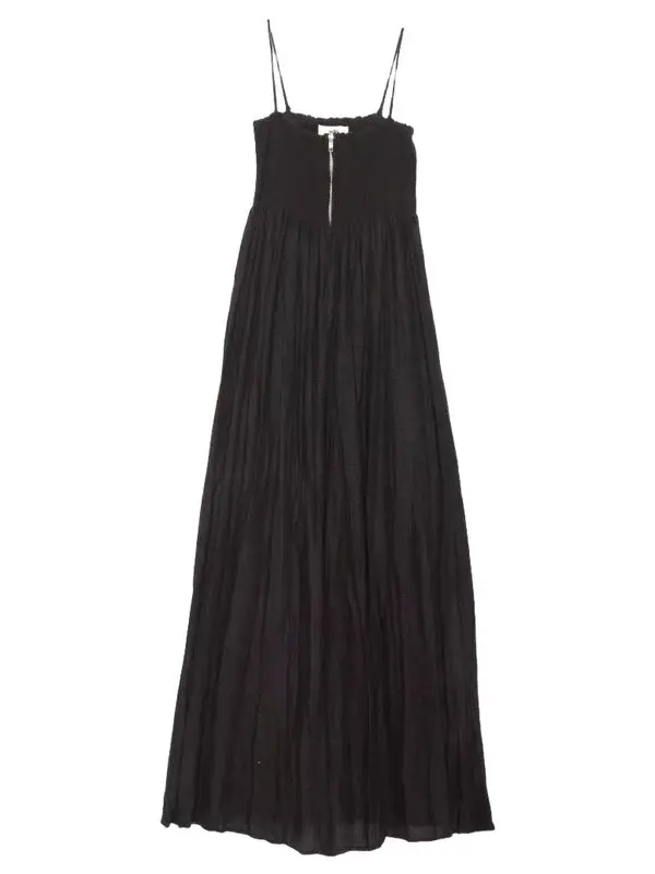 MULLER OF YOSHIOKUBO Maxi Dress With Zip Front Detail - Black