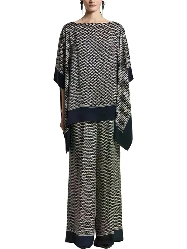 Peserico Geometric Print Tunic - Blue