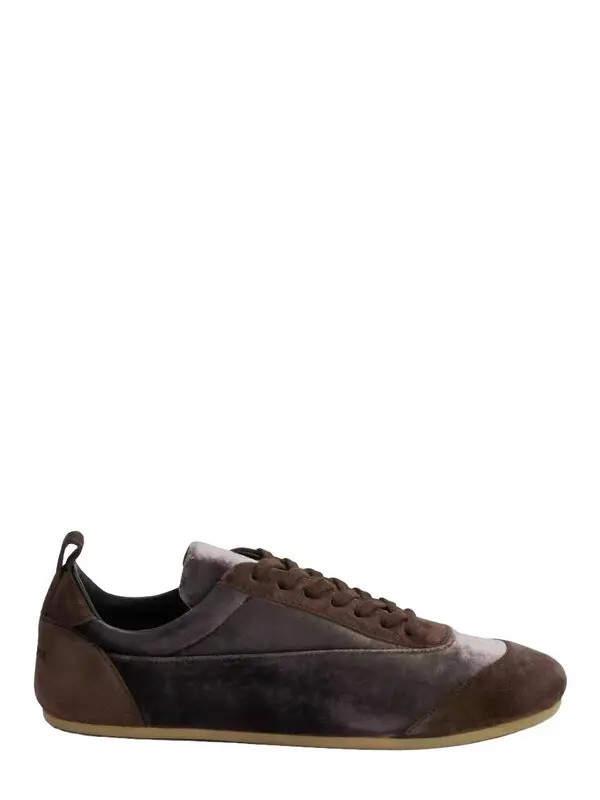 JIL SANDER Paneled Suede Sneakers - Brown