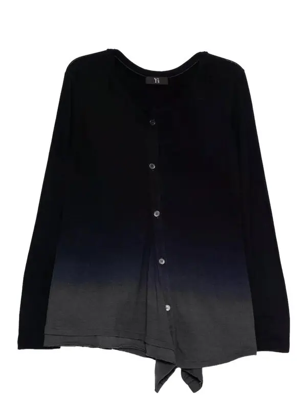 Y’s Gradient Effect Cardigan - Black