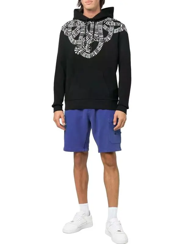 COUNTY OF MILAN Marcelo Burlon Logo-graphic Organic Cotton Hoodie - Black