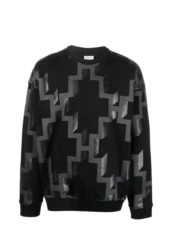 COUNTY OF MILAN Logo-print Cotton Sweatshirt - Black