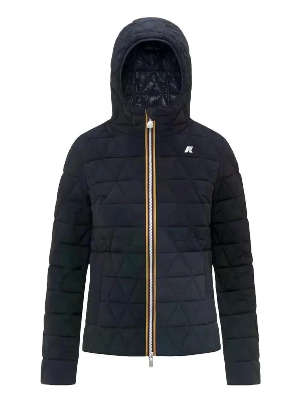 K-WAY Madlaine Quilted Hooded Jacket - Blue