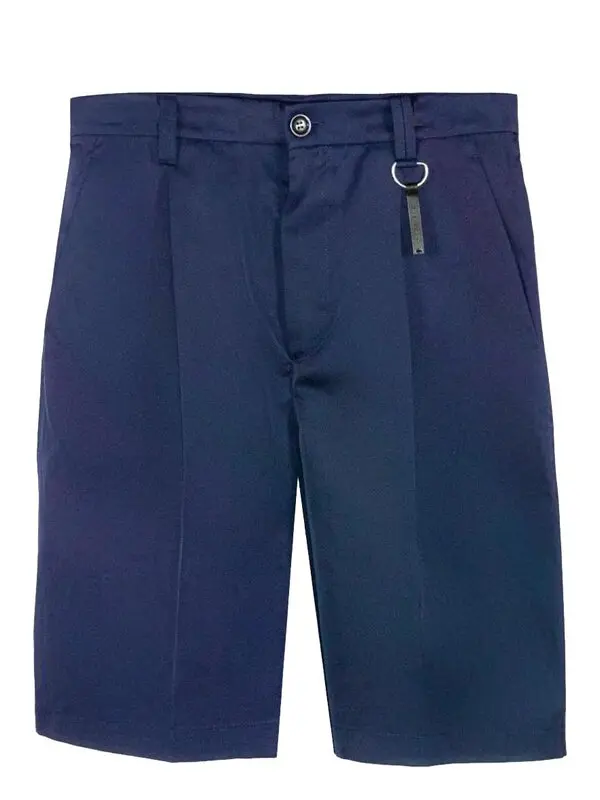 Marni Cotton Tailored Shorts With Belt Loops - Blue