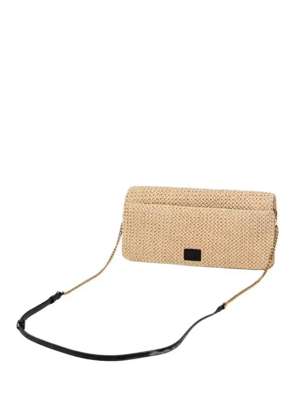 Pinko Love Bag Click Woven Clutch Bag - Neutrals