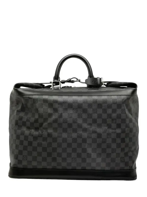 LOUIS VUITTON Damier Graphite Grimaud Travel Bag - Black