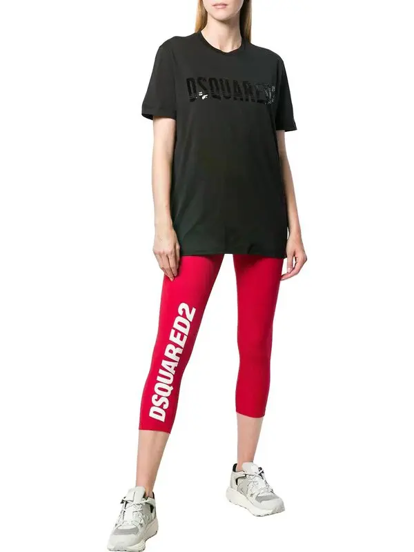 Dsquared2 Logo Print T-shirt - Black