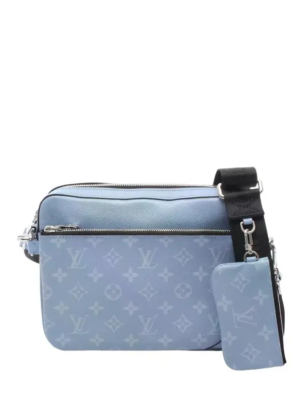 LOUIS VUITTON Monogram Taigarama Trio Messenger Bag - Blue