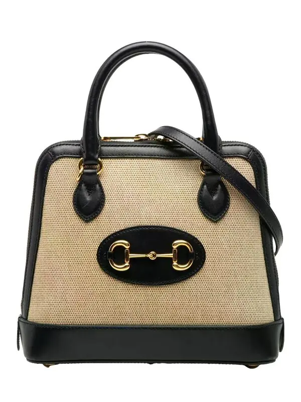 Gucci 1955 Satchel With Horsebit Detail - Black