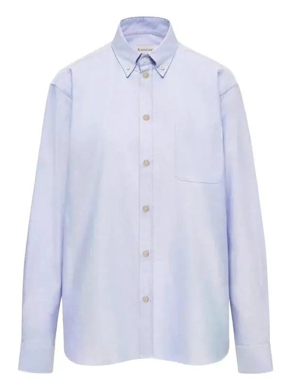 Moncler Button-down Chest-pocket Shirt - Blue