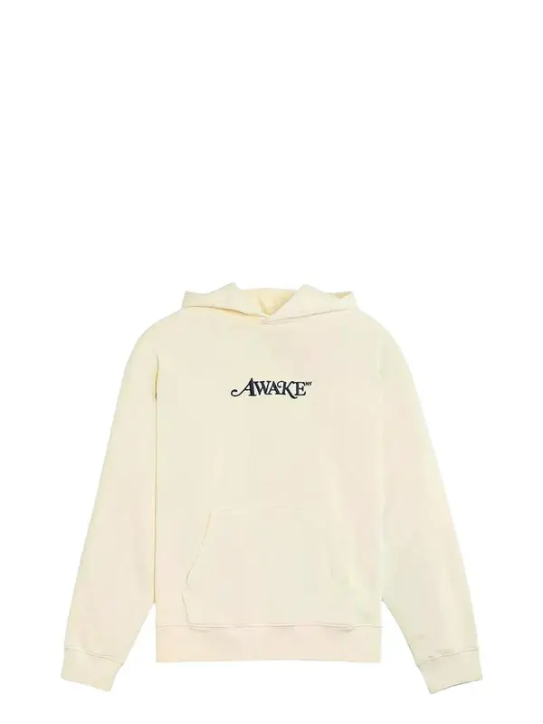 AWAKE NY Logo Embroidered Hoodie - Neutrals