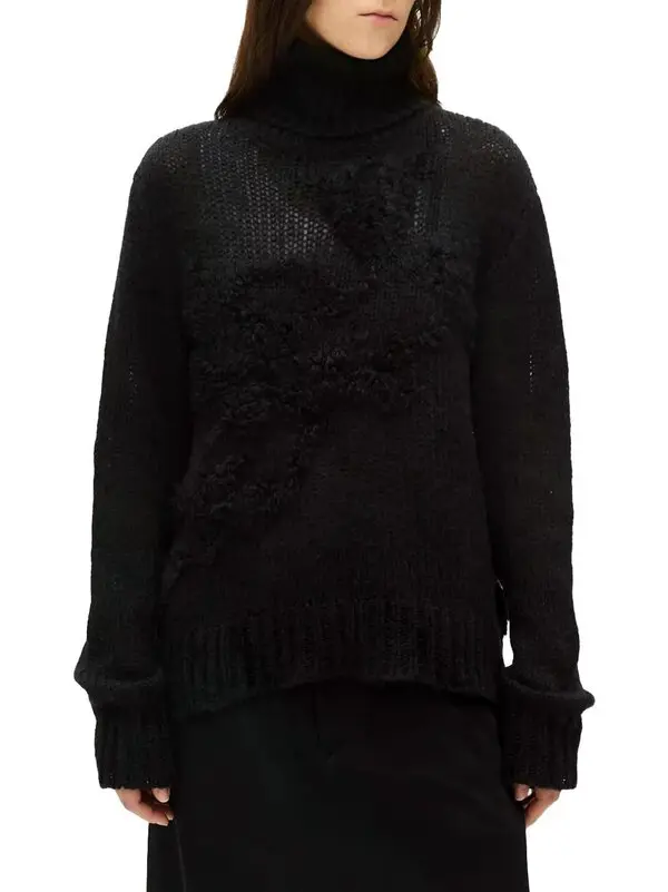 ANN DEMEULEMEESTER Fransina Turtleneck Sweater - Black
