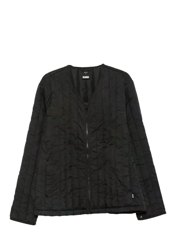 Rains Quilted Zip-up Jacket - Black