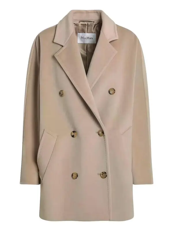 Max Mara Rebus Double-breasted Coat - Neutrals