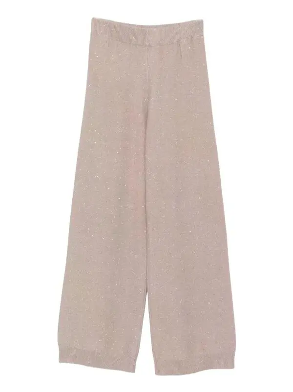 Fabiana Filippi Sequin-embellished Knitted Trousers - Neutrals