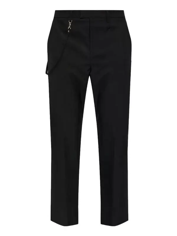COURREGES Logo-embroidered Tailored Trousers - Black