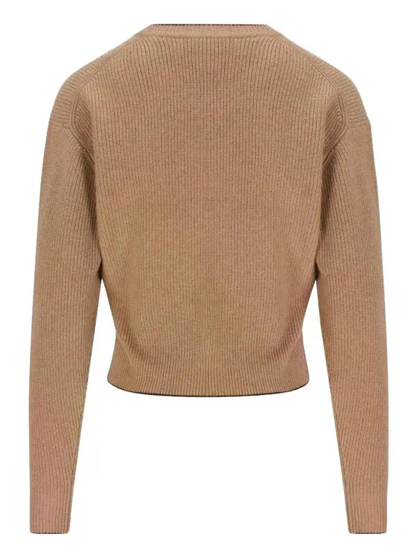 Chloé Ribbed Knit Heart-embroidered Sweater - Neutrals