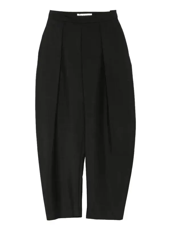 RÓHE Pleated Wide-leg Trousers - Black