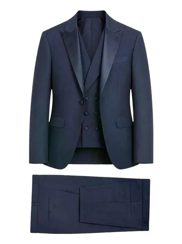 ETIEM TEXTIL S.L. Peak-lapel Three-piece Suit - Blue