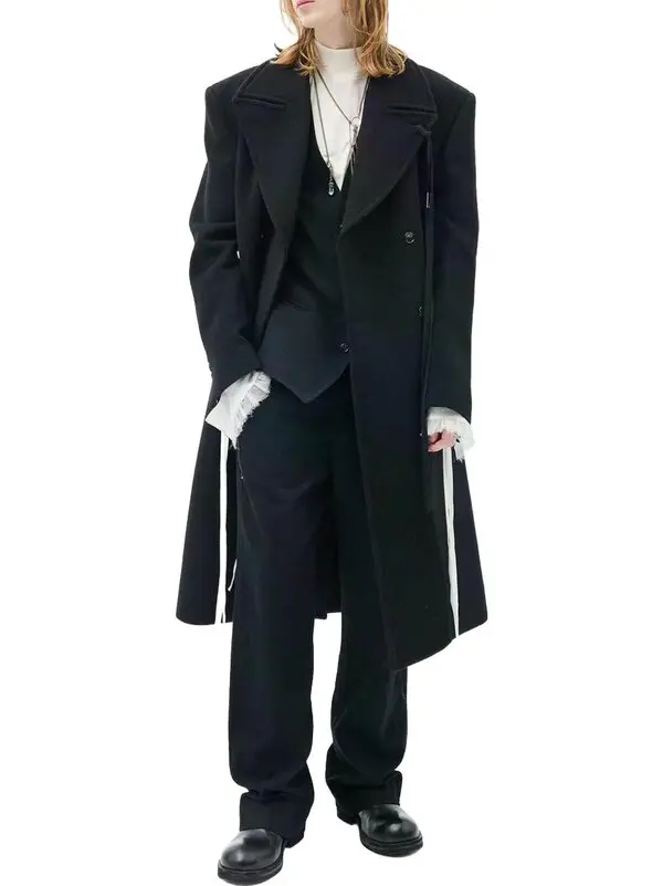 ANN DEMEULEMEESTER Double-breasted Coat - Black