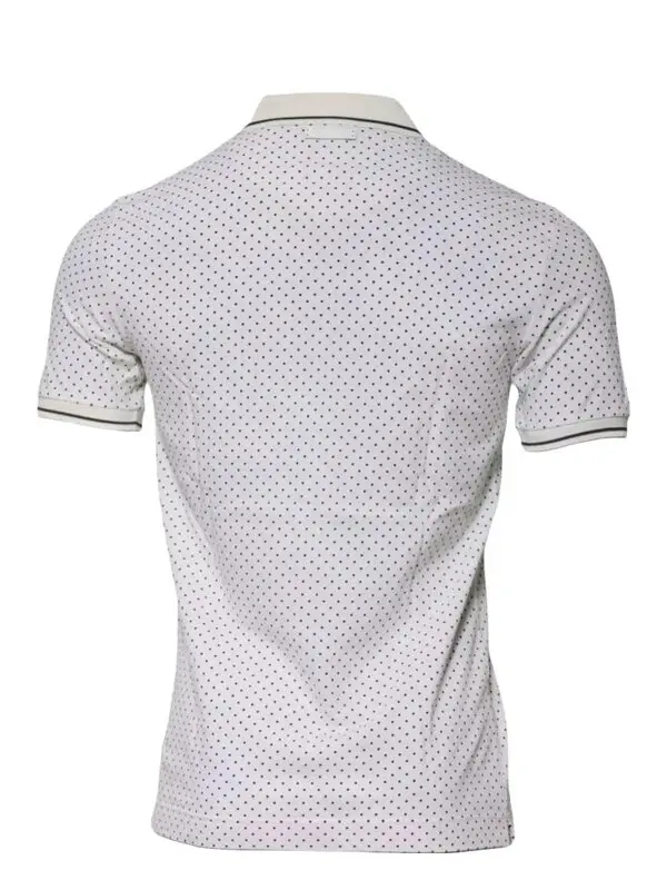 Dolce & Gabbana Polka-dot Polo Shirt - White
