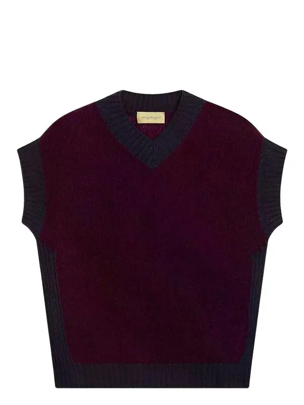 Momoni Runa Bouclé-knit Sleeveless Sweater - Purple