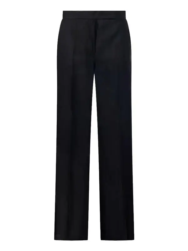 Max Mara Pressed-crease Wide-leg Trousers - Black