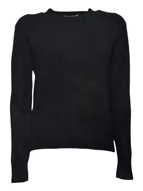 MC2 SAINT BARTH Crew Neck Fine Knit Sweater - Black
