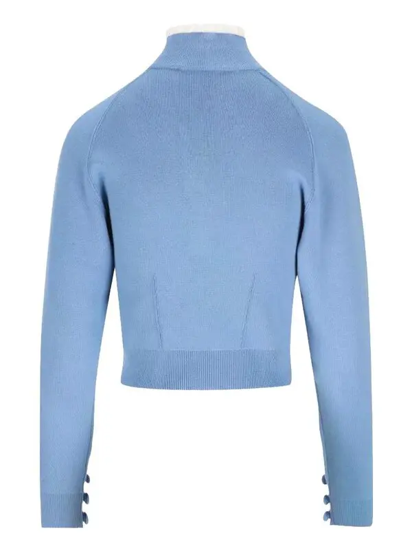Chloé Lace-trimmed Wool Sweater - Blue
