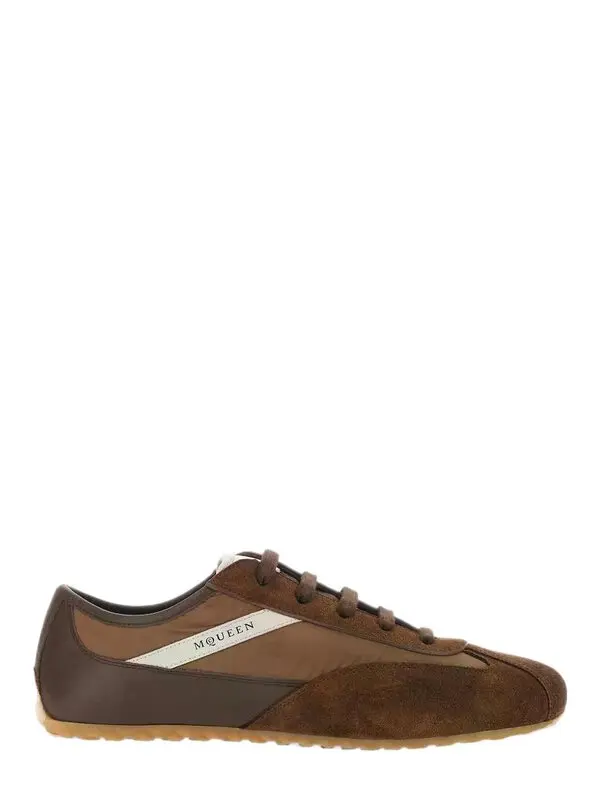 Alexander McQueen Suede Panelled Sneakers - Brown