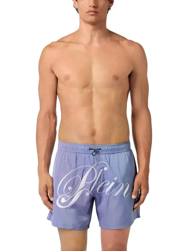 Philipp Plein Monogrammed Boardshorts - Blue