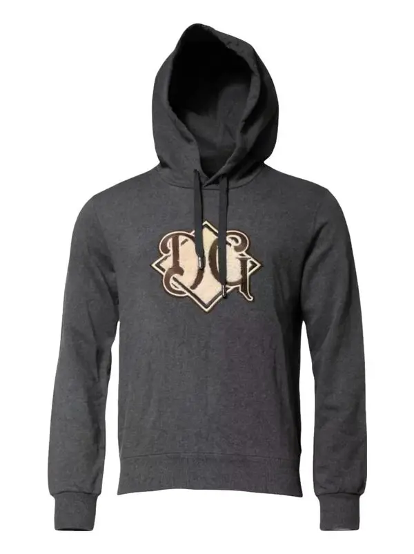 Dolce & Gabbana Logo Patch Hoodie - Grey
