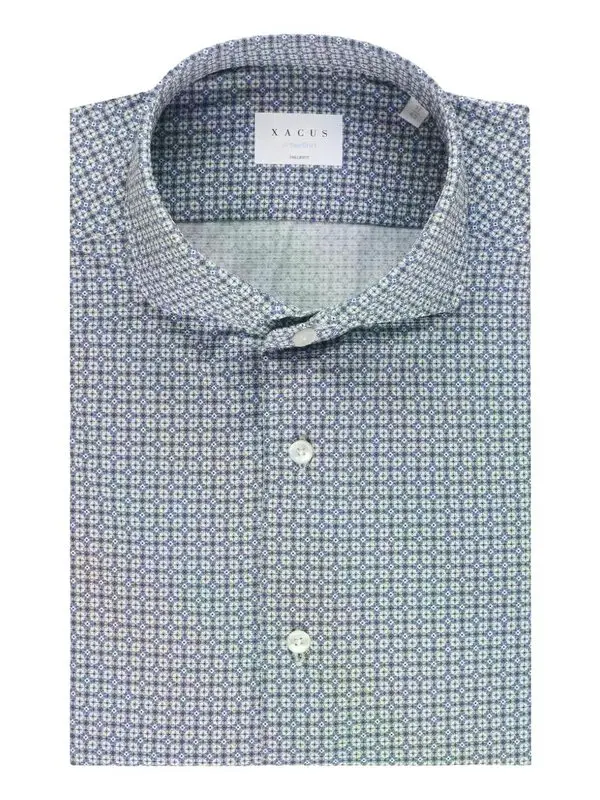 XACUS Active Shirt Floral-print Shirt - Blue