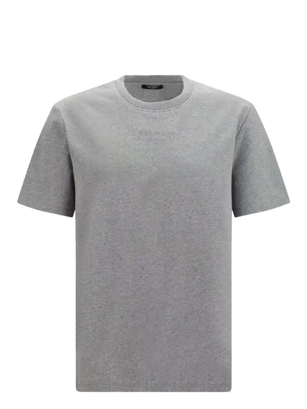 Balmain Embroidered Logo-patch T-shirt - Grey