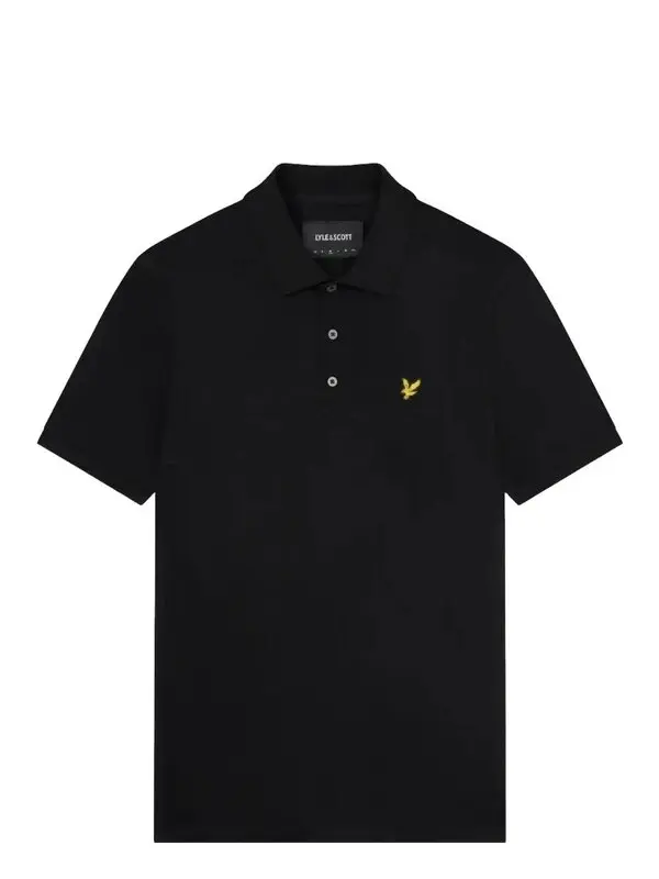LYLE & SCOTT Logo-patch Cotton Polo Shirt - Black