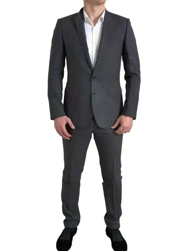 Dolce & Gabbana Martini Check-pattern Suit - Grey