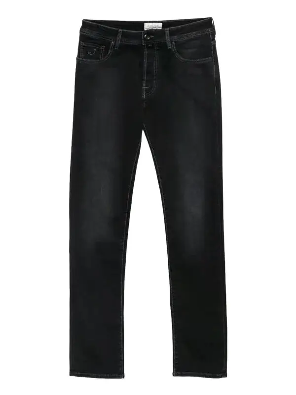 Jacob Cohen Slim-fit Jeans With Logo Patch - Black