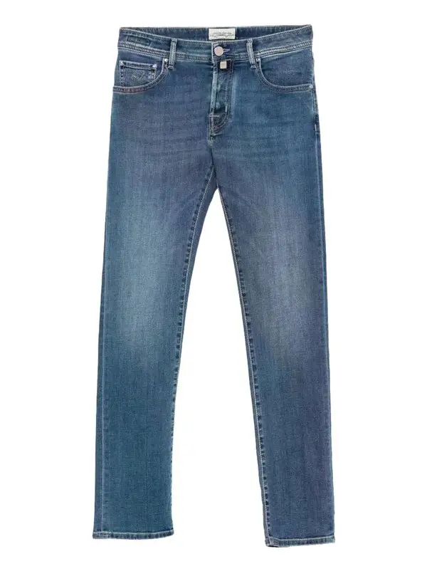 Jacob Cohen Slim-fit Jeans With Logo Patch - Blue