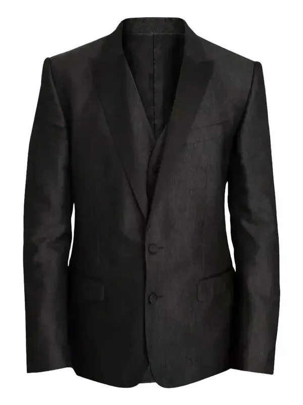 Dolce & Gabbana Martini Textured Blazer - Black