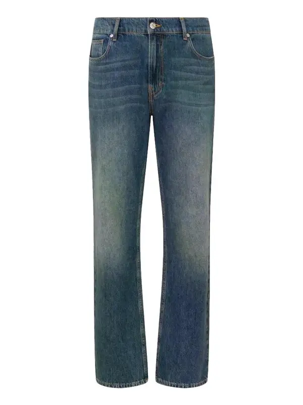Moschino Faded Straight-leg Jeans - Blue