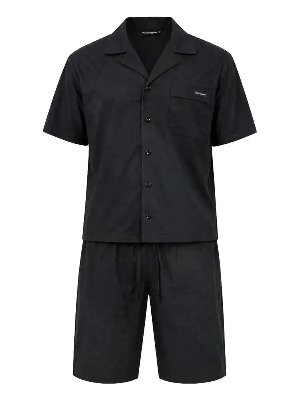 Dolce & Gabbana Logo-pattern Pyjama Set - Black
