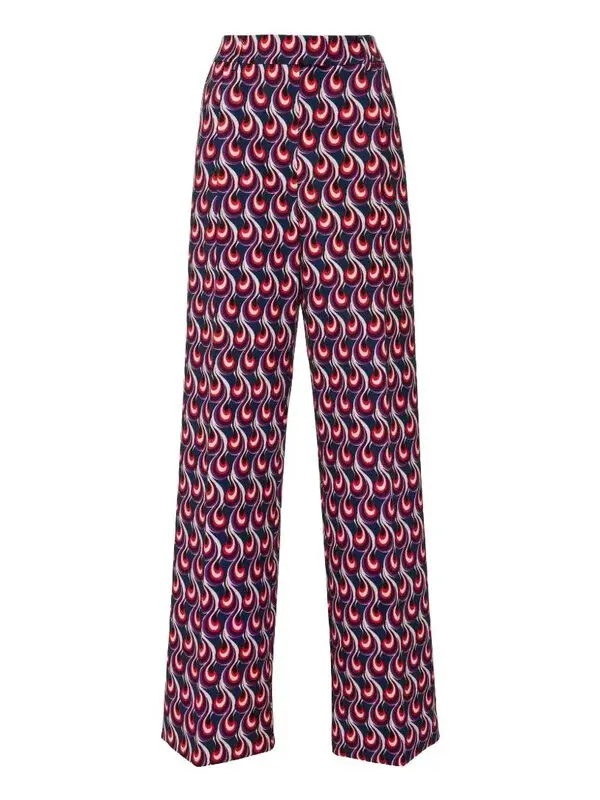 La DoubleJ Loose Printed Pants - Blue