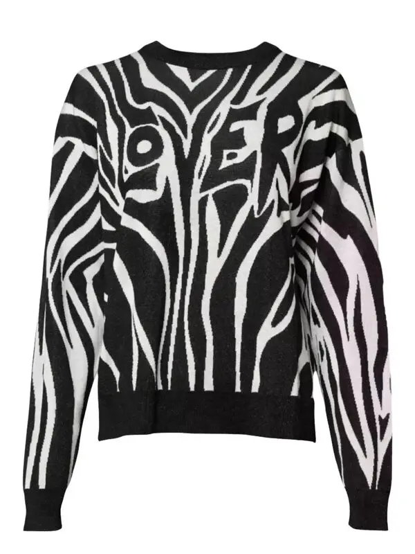 Dolce & Gabbana Zebra-print Intarsia-knit Sweater - Black
