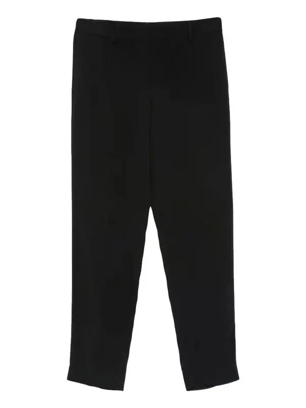 SIMONA CORSELLINI Straight-leg Trousers With Belt Loops - Black