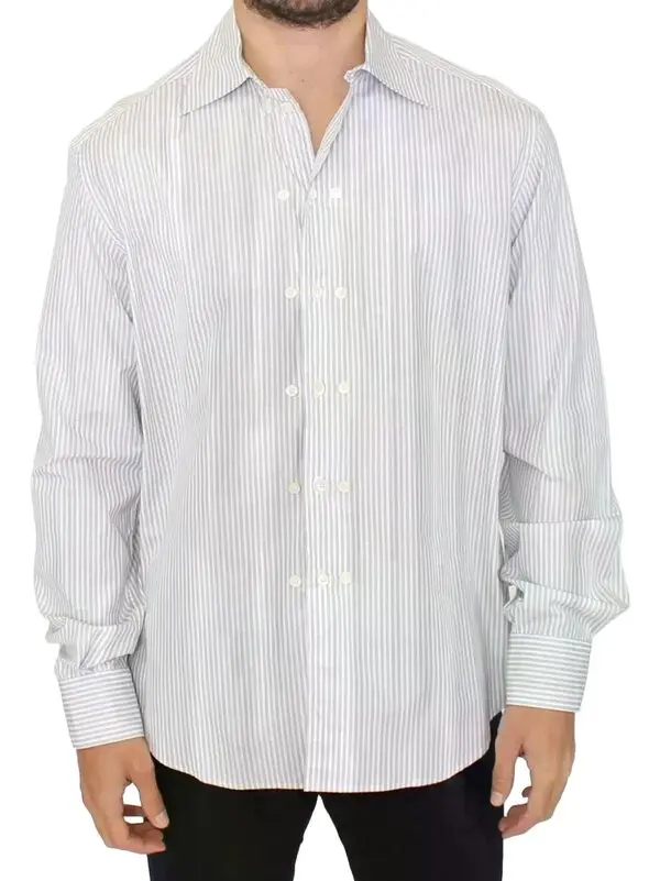 Ermanno Scervino Striped Long-sleeved Shirt - White