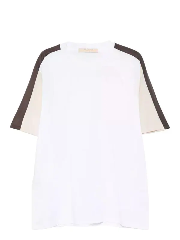 YES LONDON Colour-block Short-sleeve T-shirt - White