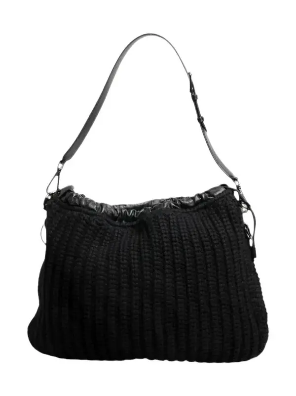 Dolce & Gabbana Knitted Shoulder Bag - Black