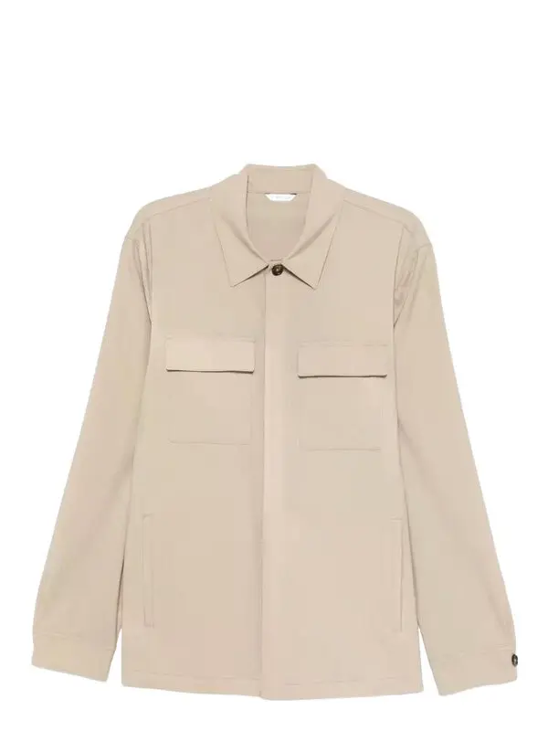 MANUEL RITZ Flap-pocket Long-sleeve Shirt - Neutrals