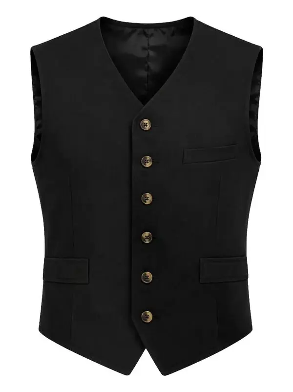 Dolce & Gabbana V-neck Buttoned Waistcoat - Black